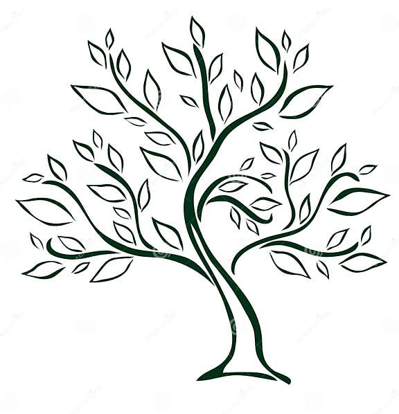 Abstract tree stock vector. Illustration of trunk, symbol - 29955413