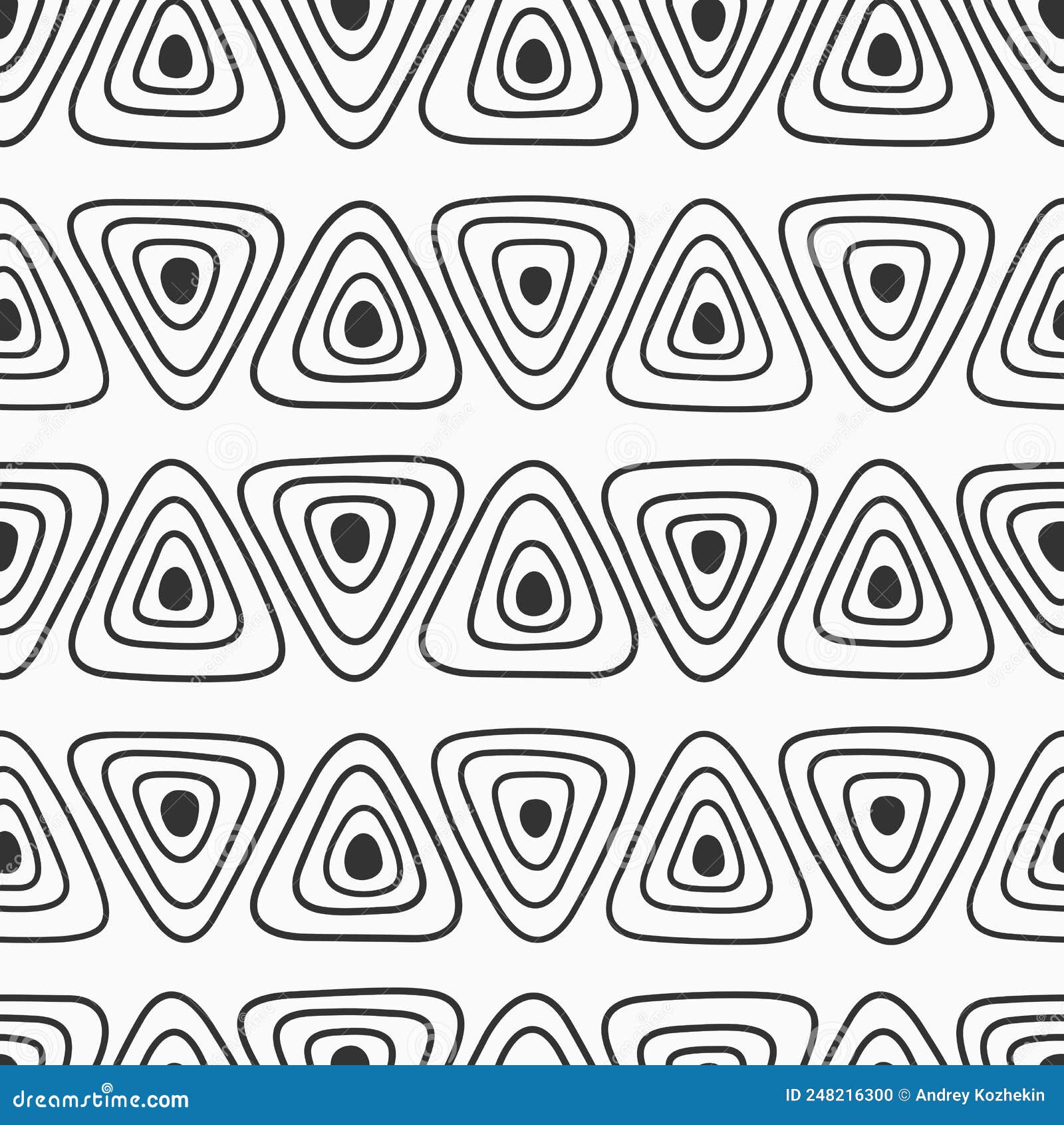 Abstract Hand Drawn Triangles Seamless Pattern. Repeating Triangles ...
