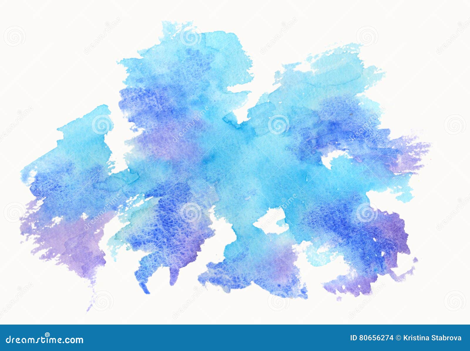 Abstract Hand-drawn Watercolor Blotch Stock Illustration - Illustration ...