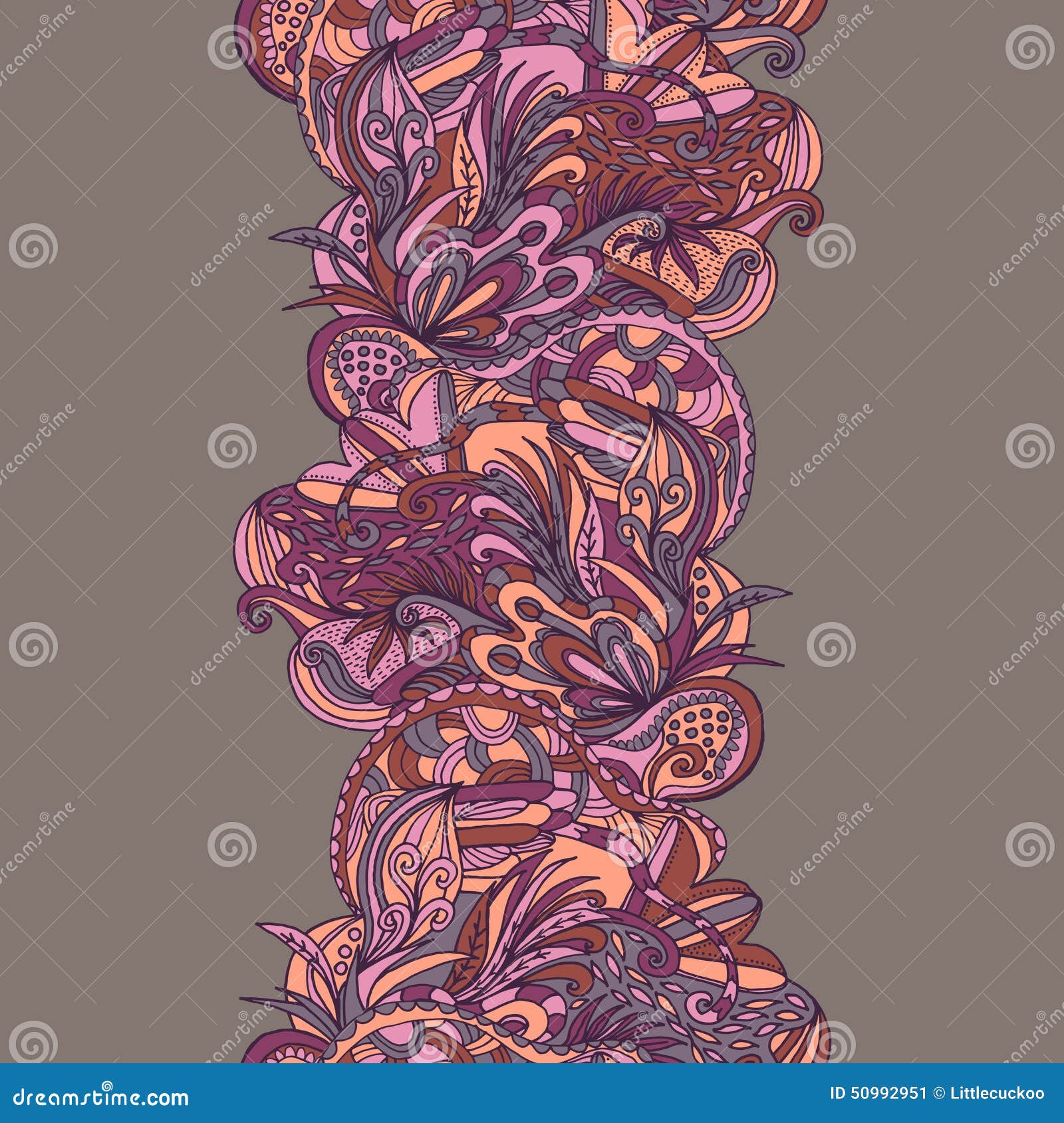 Flora Doodle Seamless Vector Pattern | CartoonDealer.com #92668831