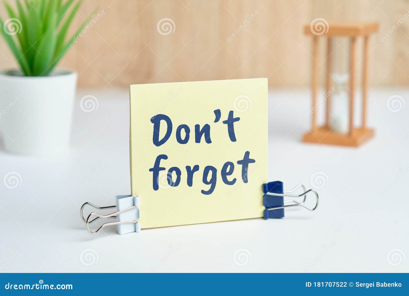 Abstract Hand Lettering Do Not Forget As a Reminder Concept Stock Photo ...