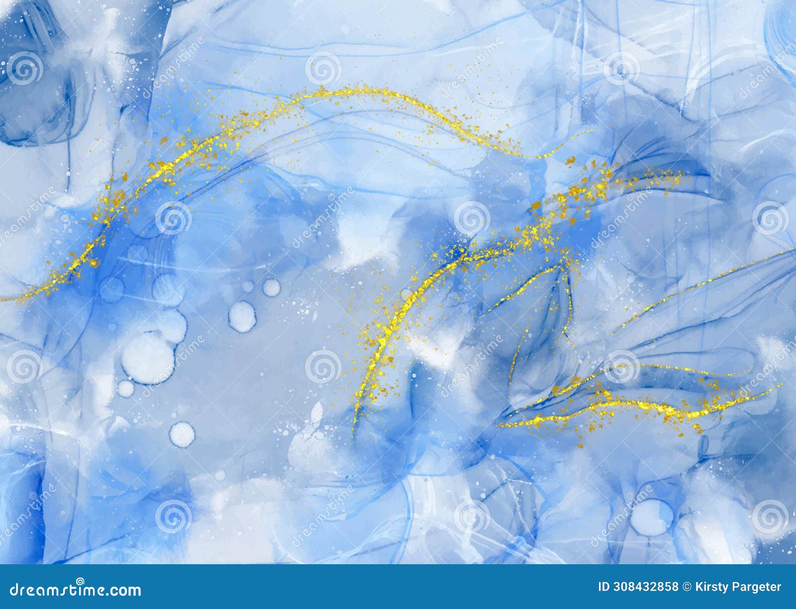 Abstract Hand Painted Alcohol Ink Design Background Stock Vector ...