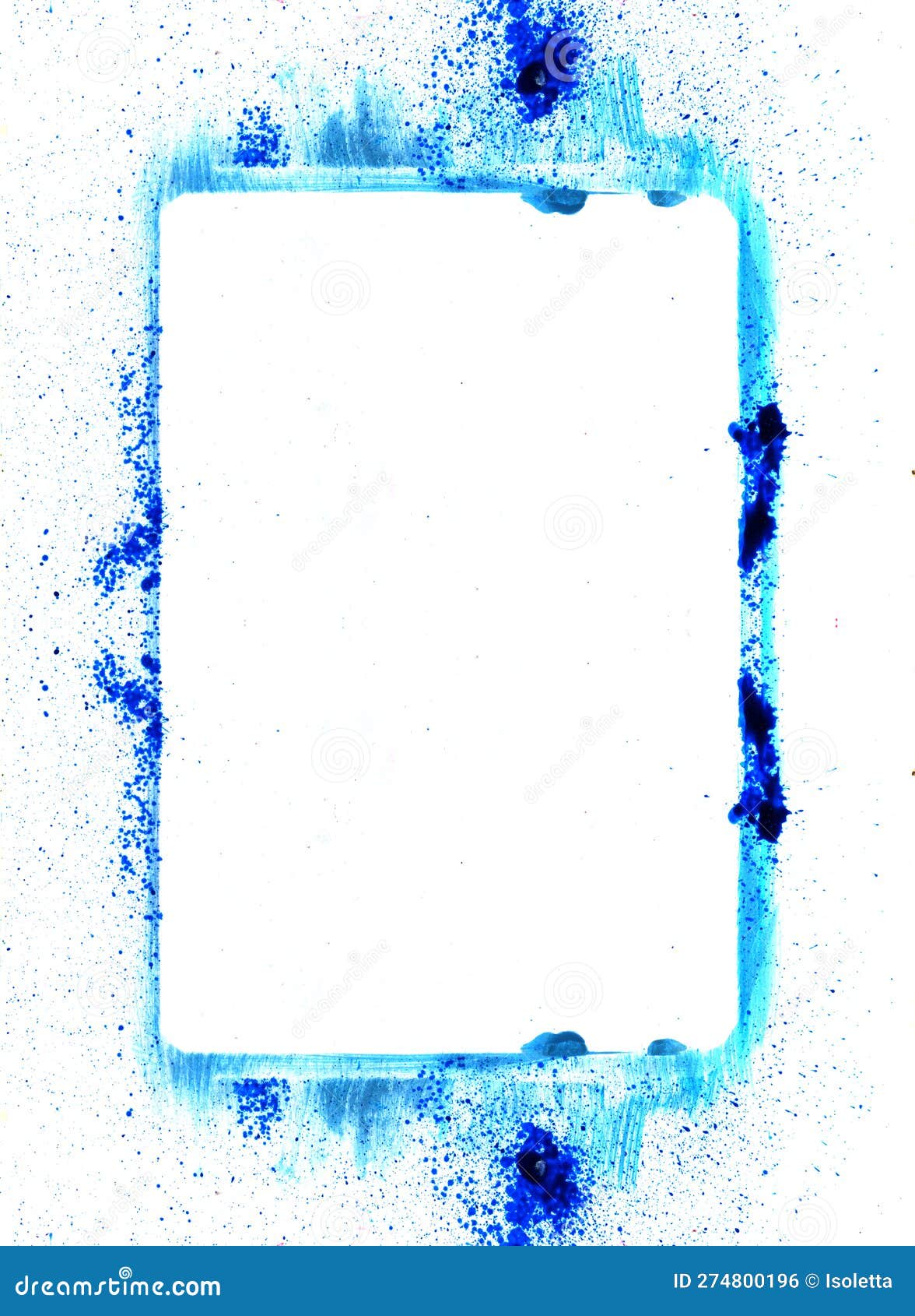 Abstract Hand Painted Artistic Background. Watercolor Splash Frame ...