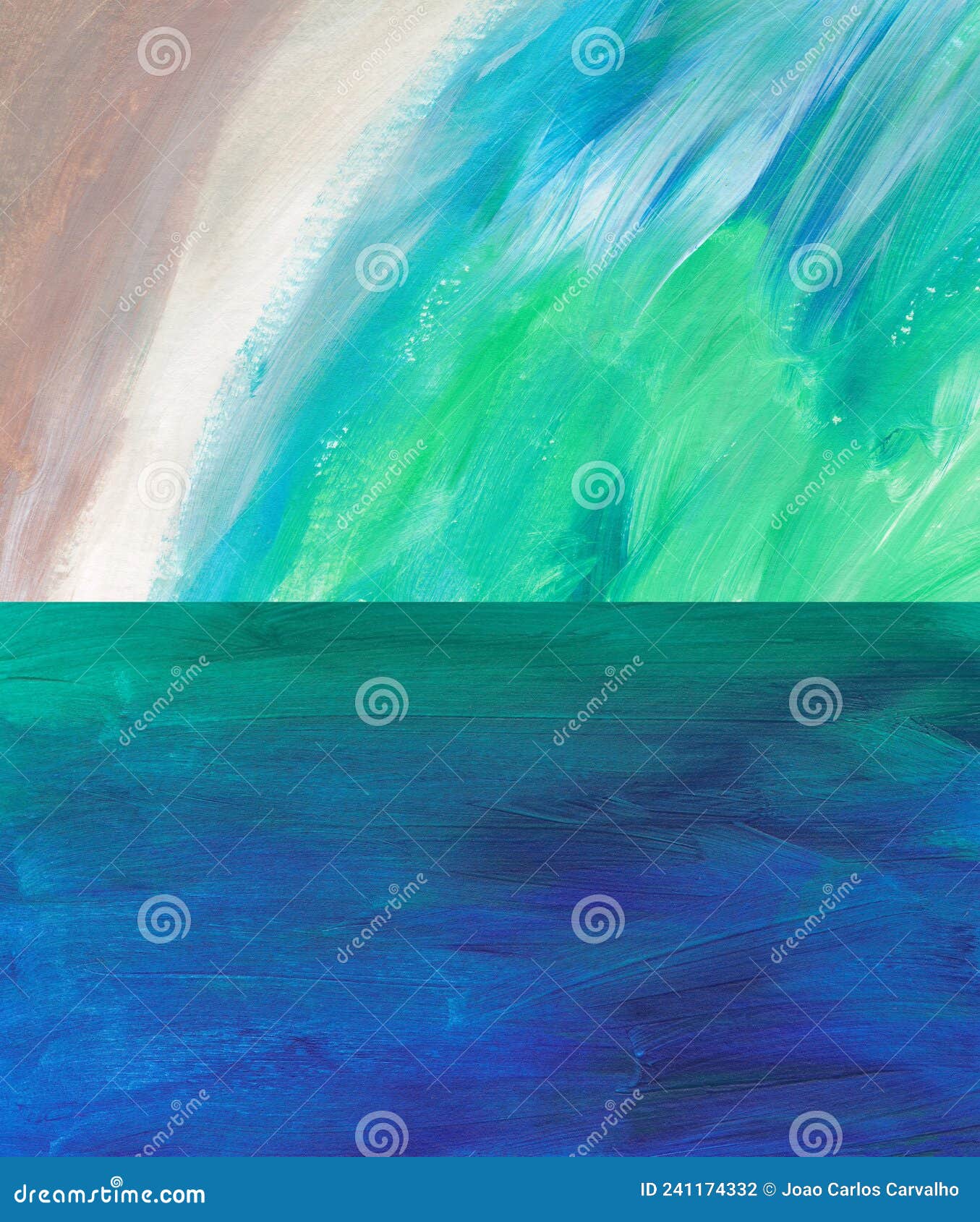 Abstract Hand Drawn Colorful Blue Acrylic Background Stock Photo ...