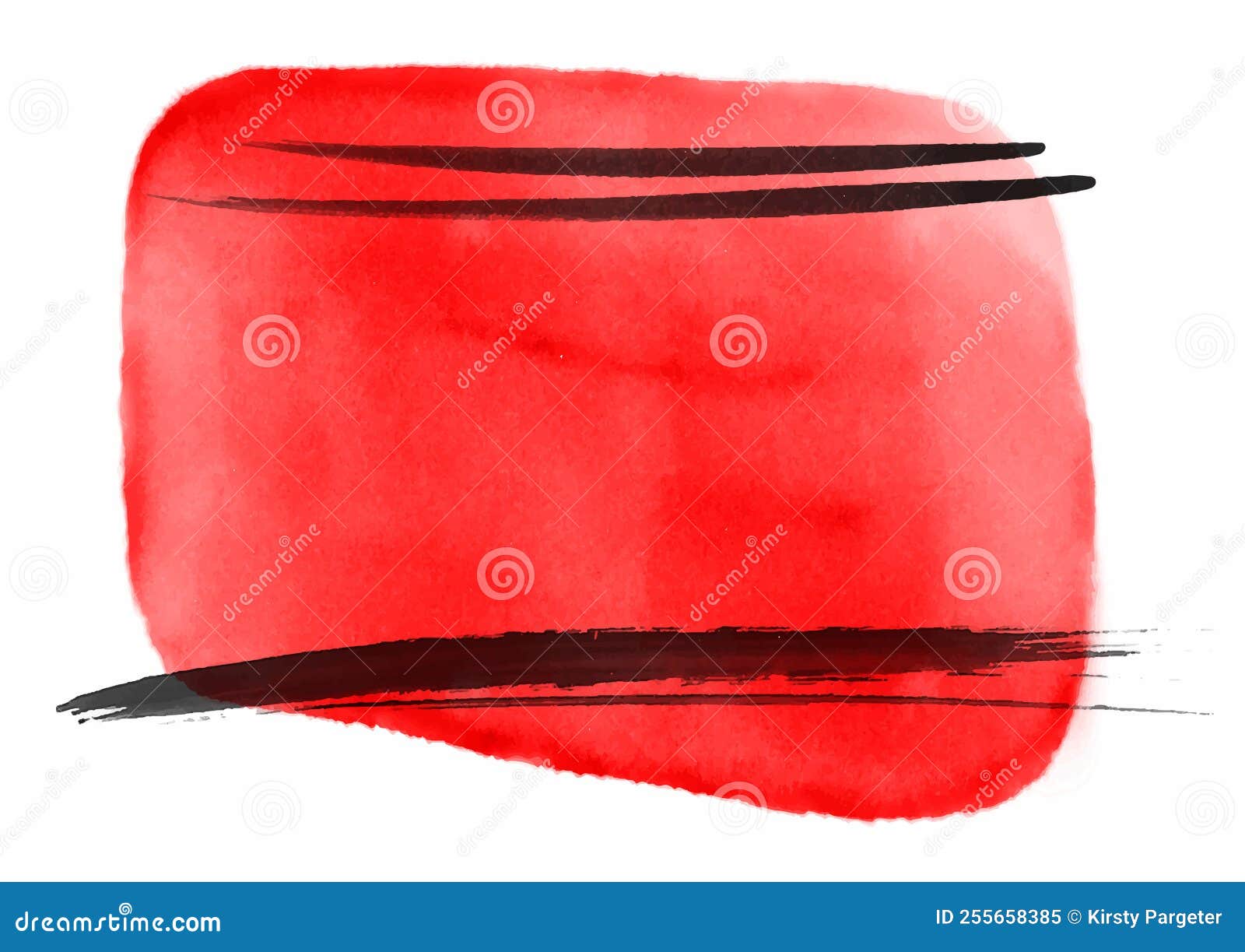 Abstract Hand Painted Japanese Themed Minimal Design Stock Vector ...