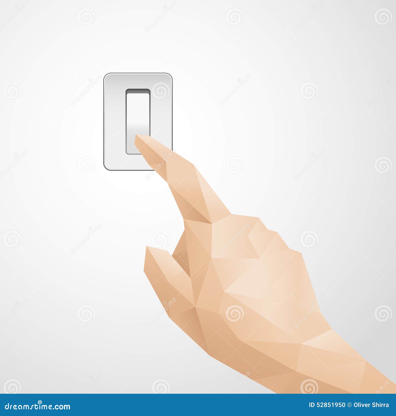 Abstract Hand Pressing Switch Stock Vector - Illustration of fresh ...
