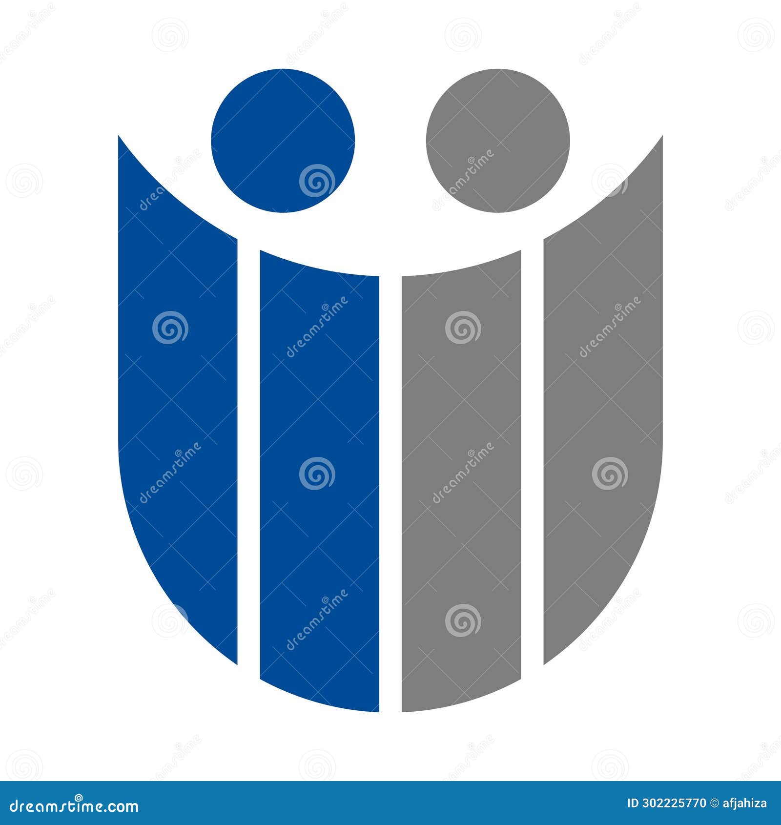 Letter B With Human Community Shape Design Logo Stock Photo ...