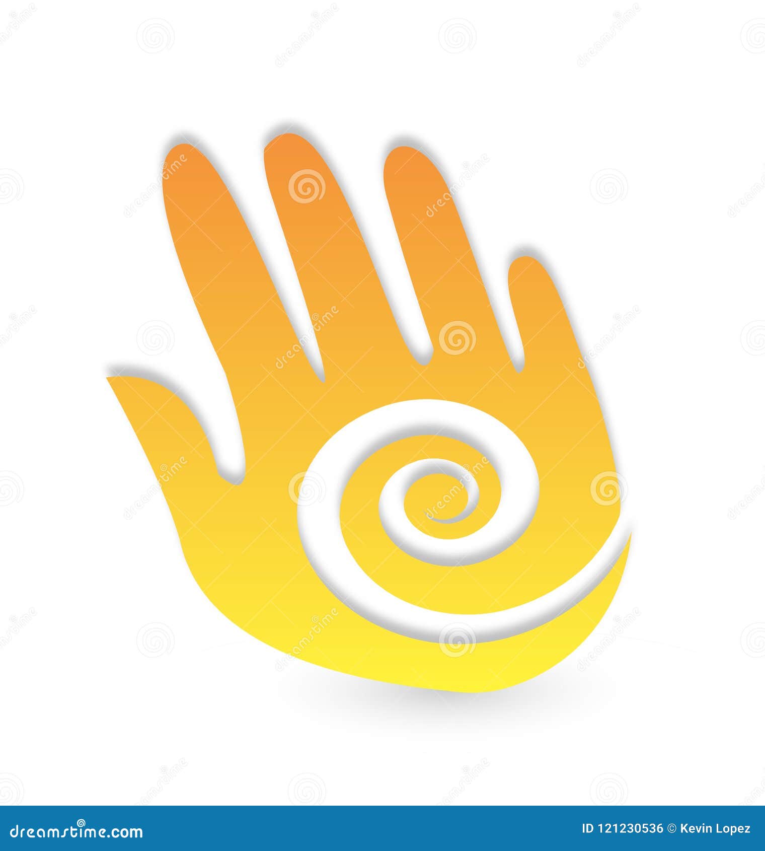 Abstract Hand with Swirly Flowing Design Icon Vector Stock Vector ...
