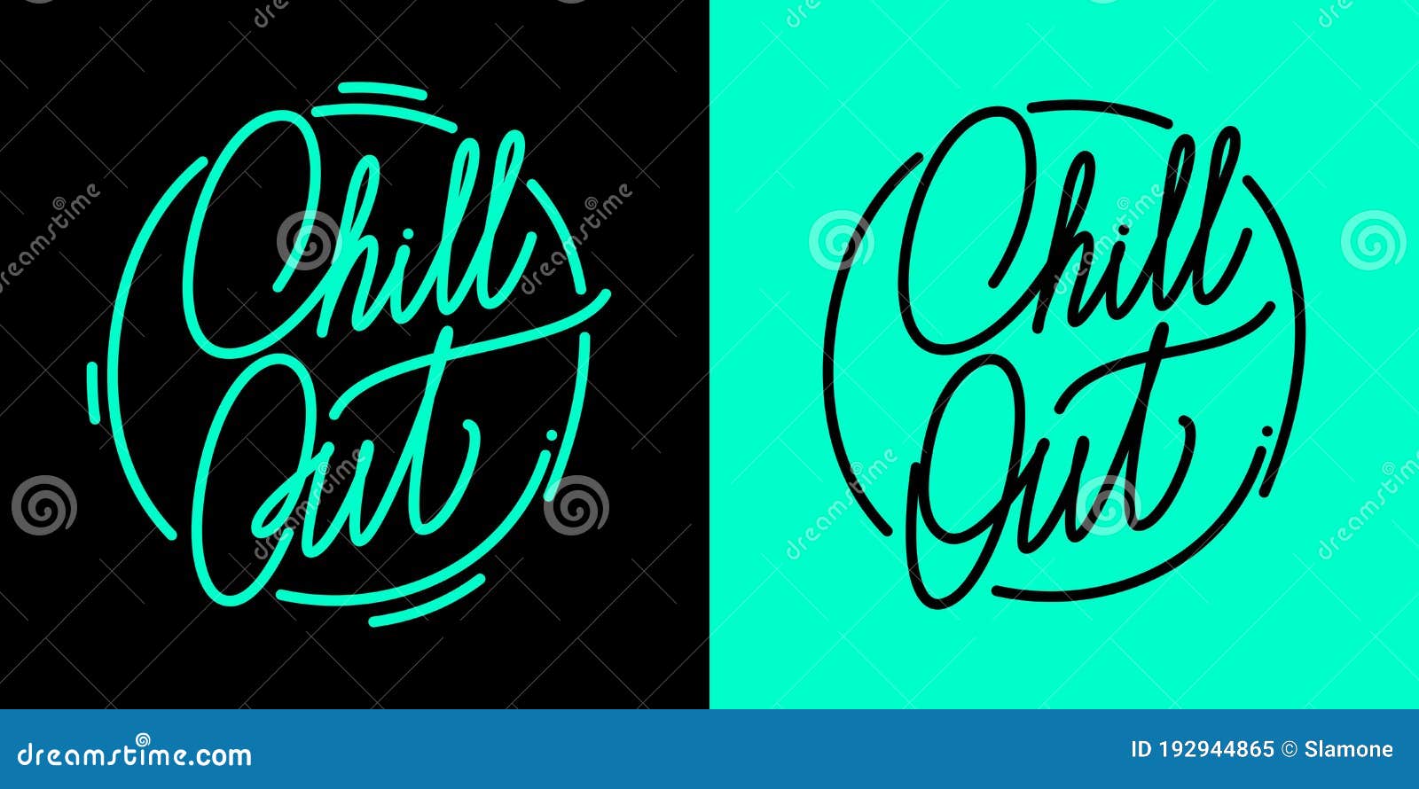 Abstract Hand Written Calligraphy Chill Out Vector Illustration ...