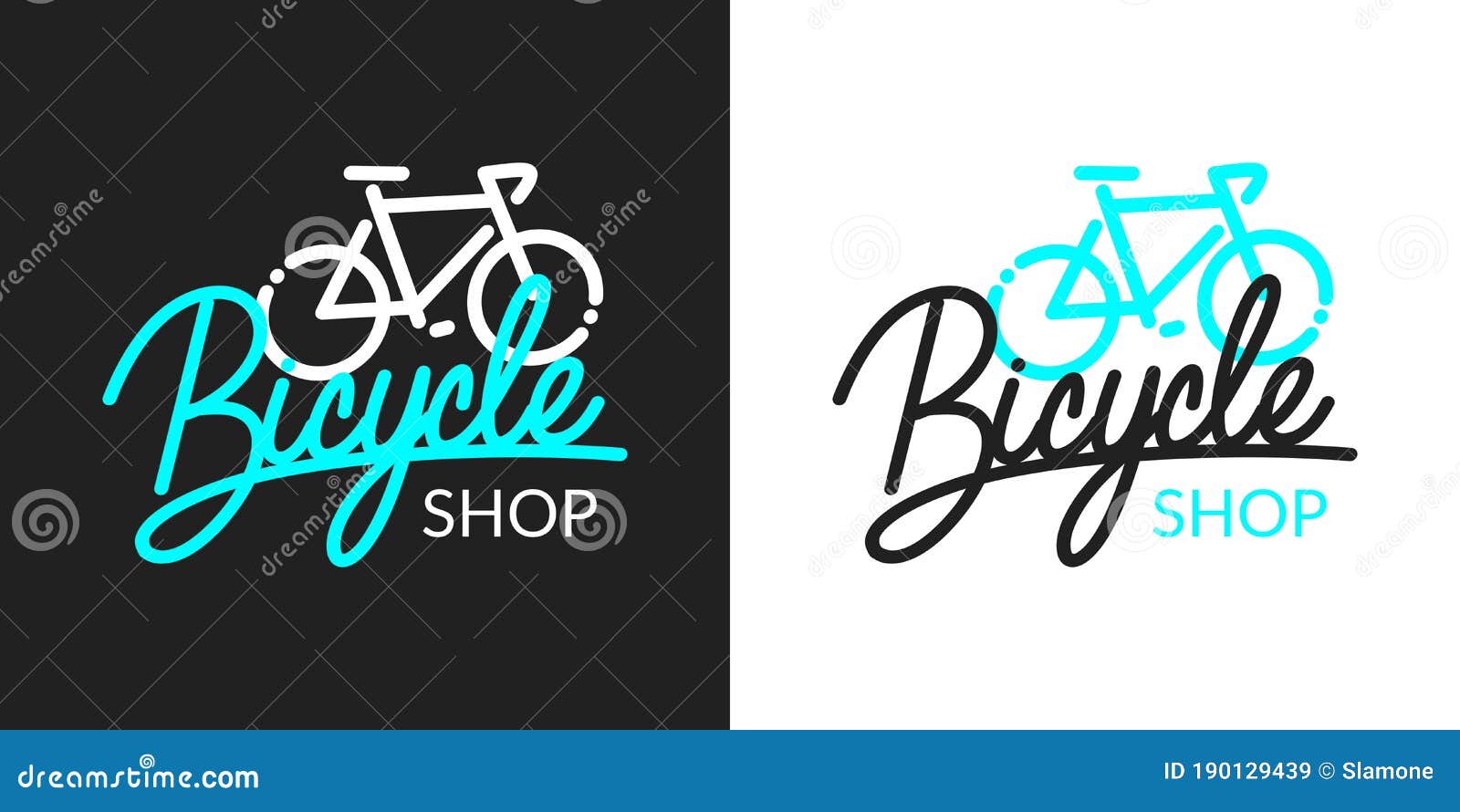 Abstract Hand Written Word Bicycle Vector Illustration. Typography ...