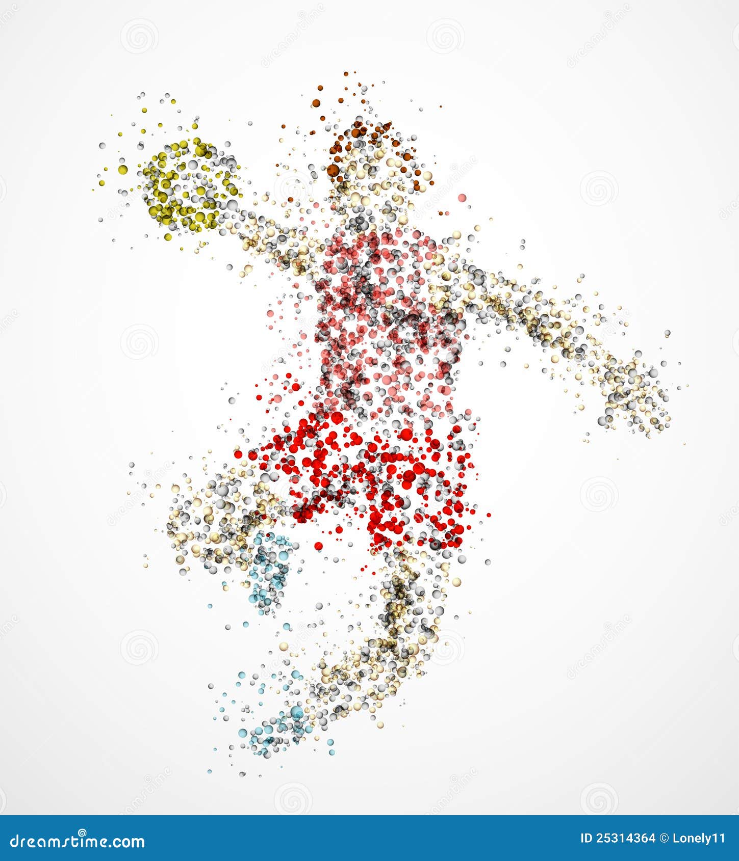 Abstract handball player stock vector. Illustration of player - 25314364