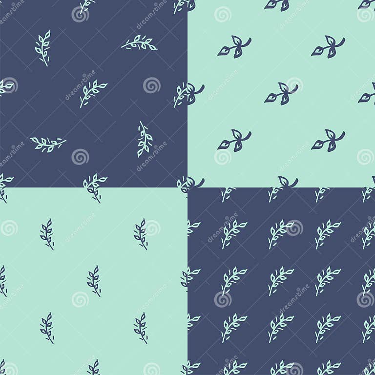 Abstract Handdrawn Seamless Patterns Set. Simple Texture for Backround ...