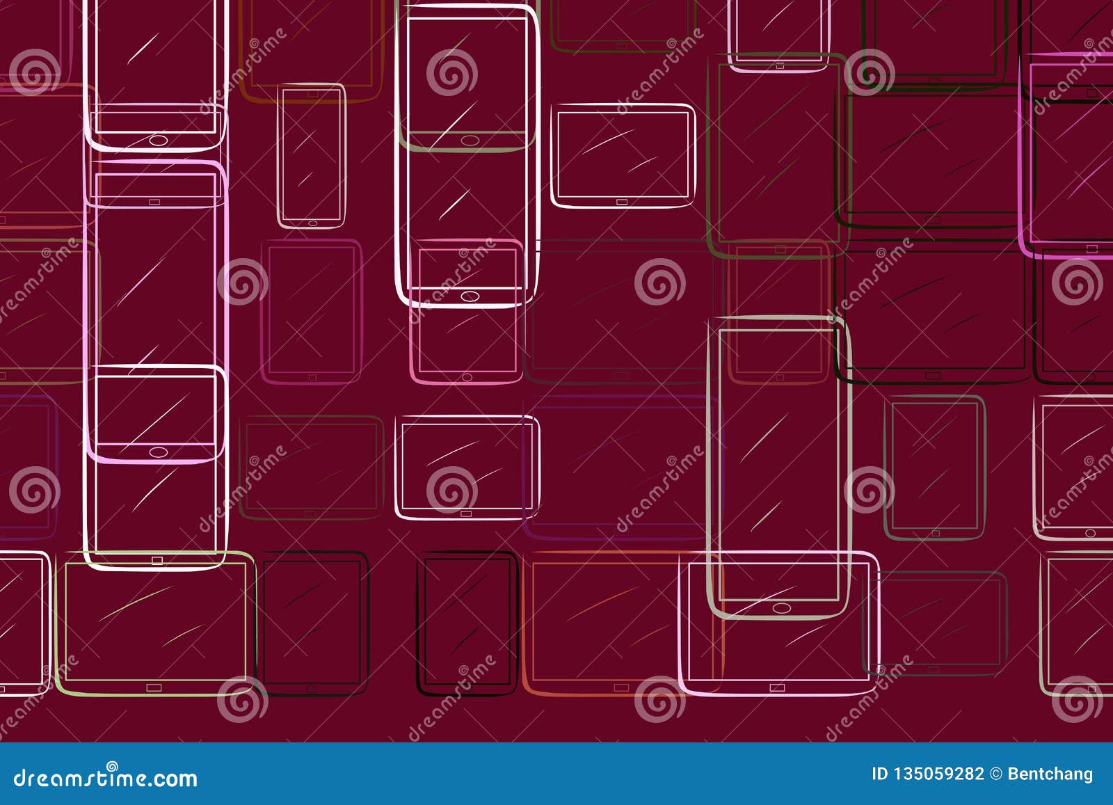 Abstract Handphone or Mobilephone Generative Art Background. Backdrop ...
