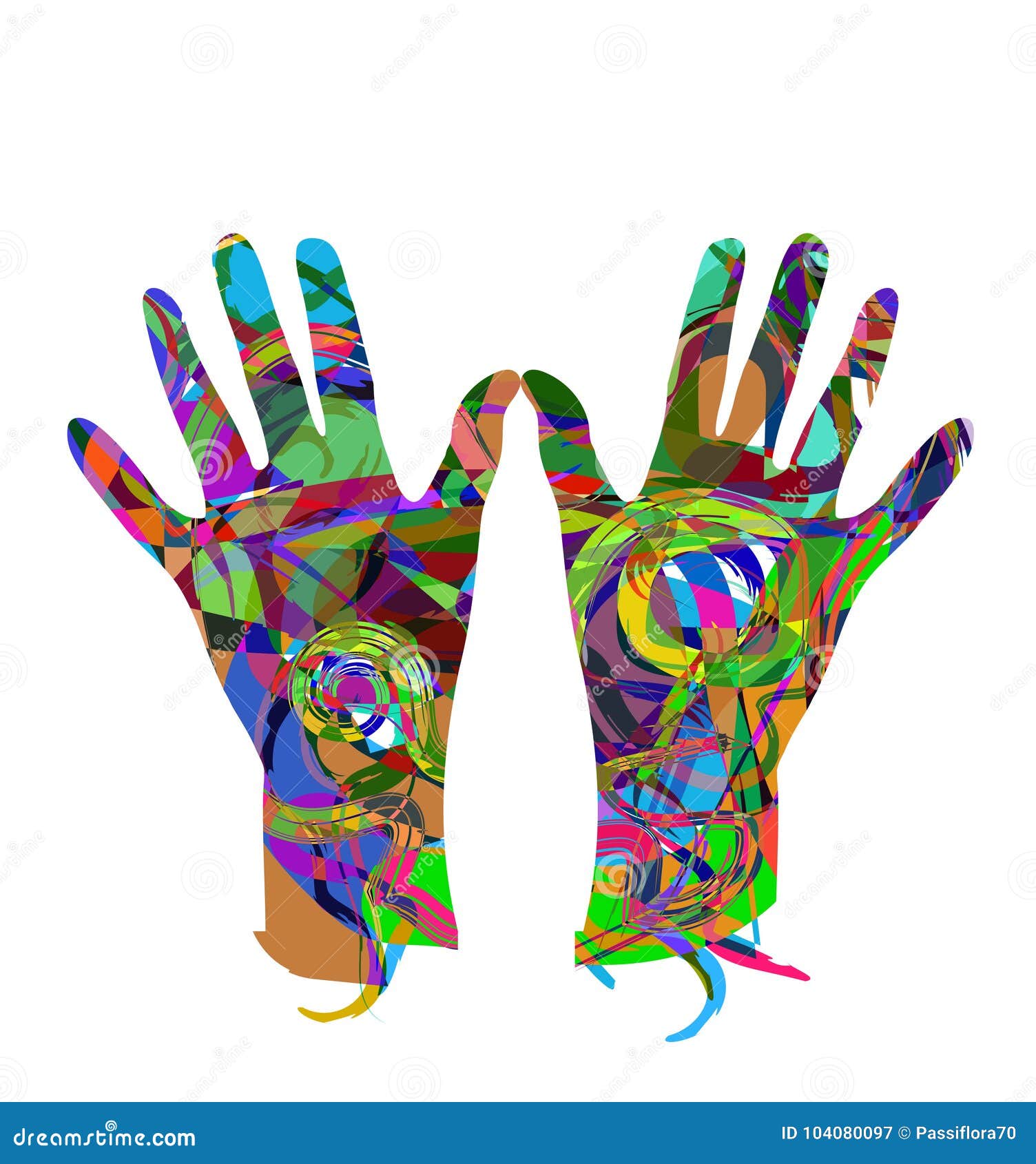 Abstract Hands, Abstract Swirl Background, Neon Yin Yang, Harmony ...