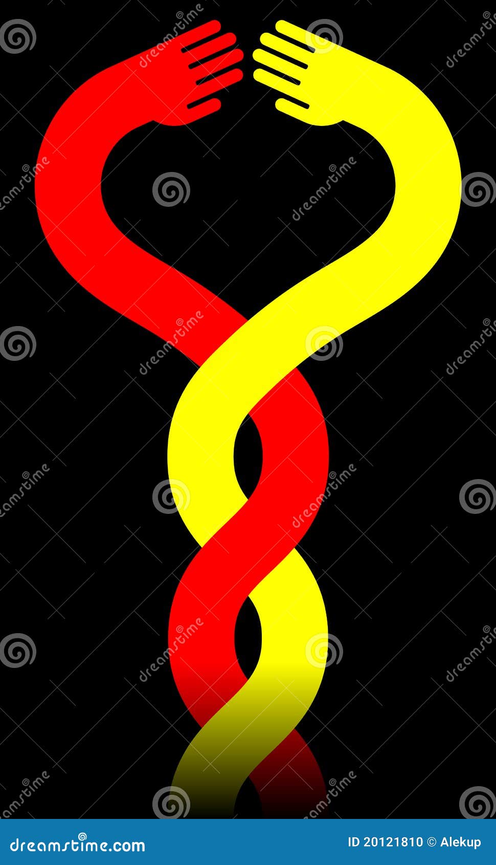 Handshake With A Snake. Snake Handshake. Green Snake, Two Hands. Vector ...