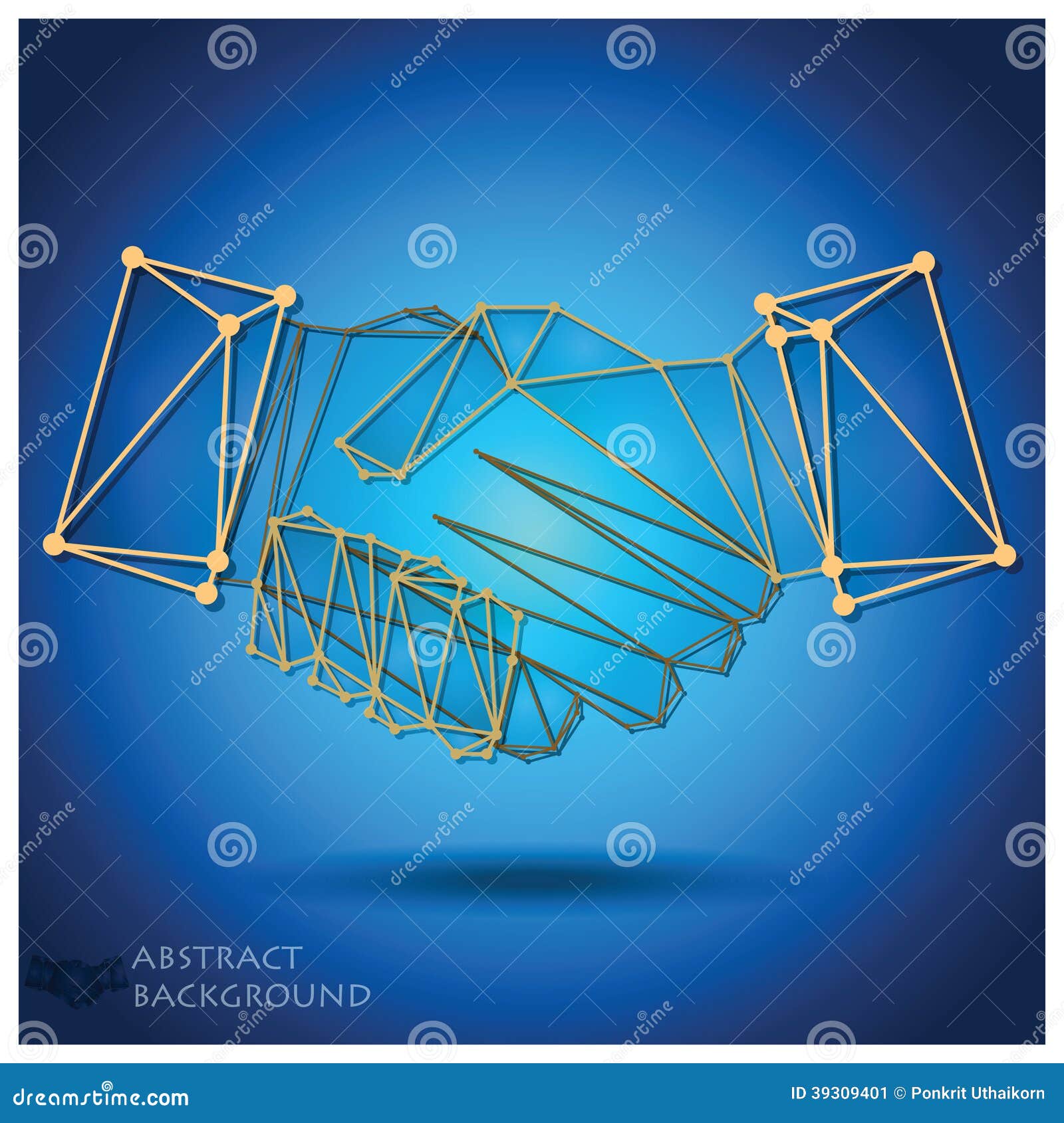 Abstract Handshake Geometric Background Stock Vector - Illustration of ...