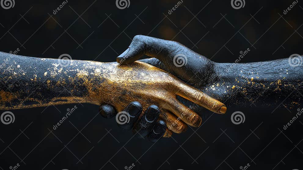 Abstract Handshake of Unity and Harmony - Perfect for Symbolizing ...