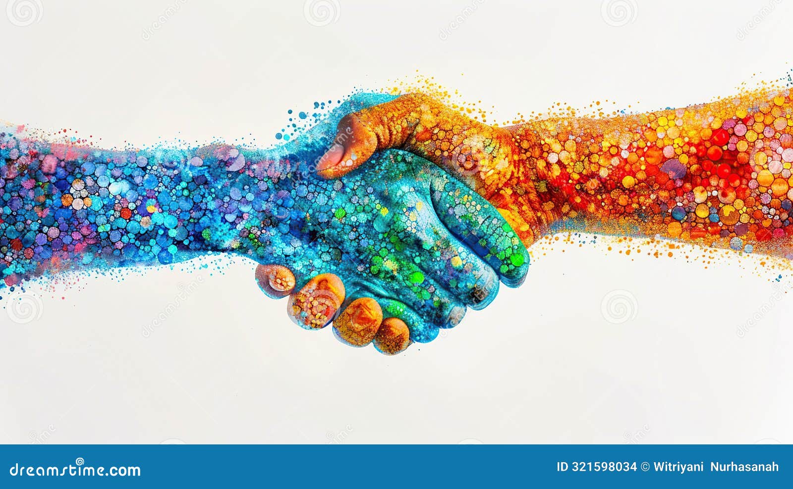 Abstract Handshake of Unity and Harmony Stock Illustration ...