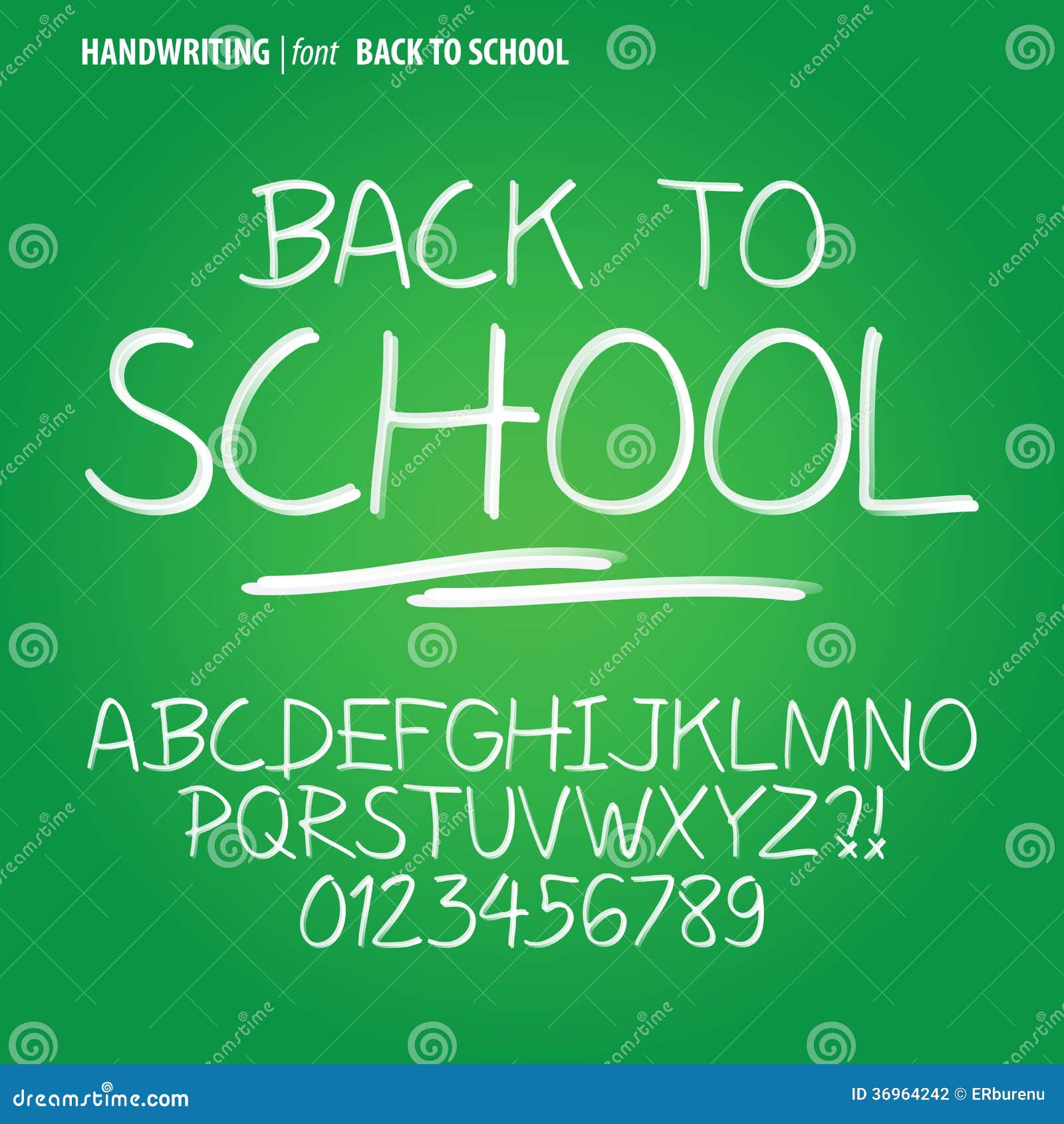 Abstract Handwriting Alphabet and Digit Vector Stock Vector ...