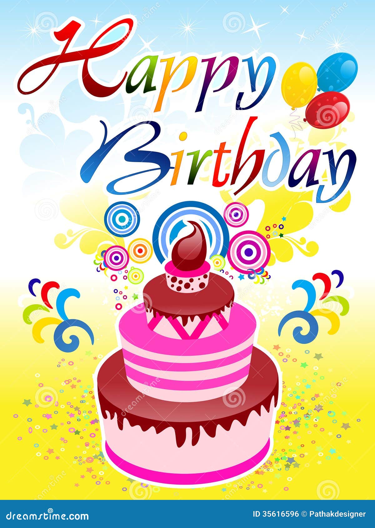 Abstract Happy Birthday Background Stock Vector - Illustration of ...