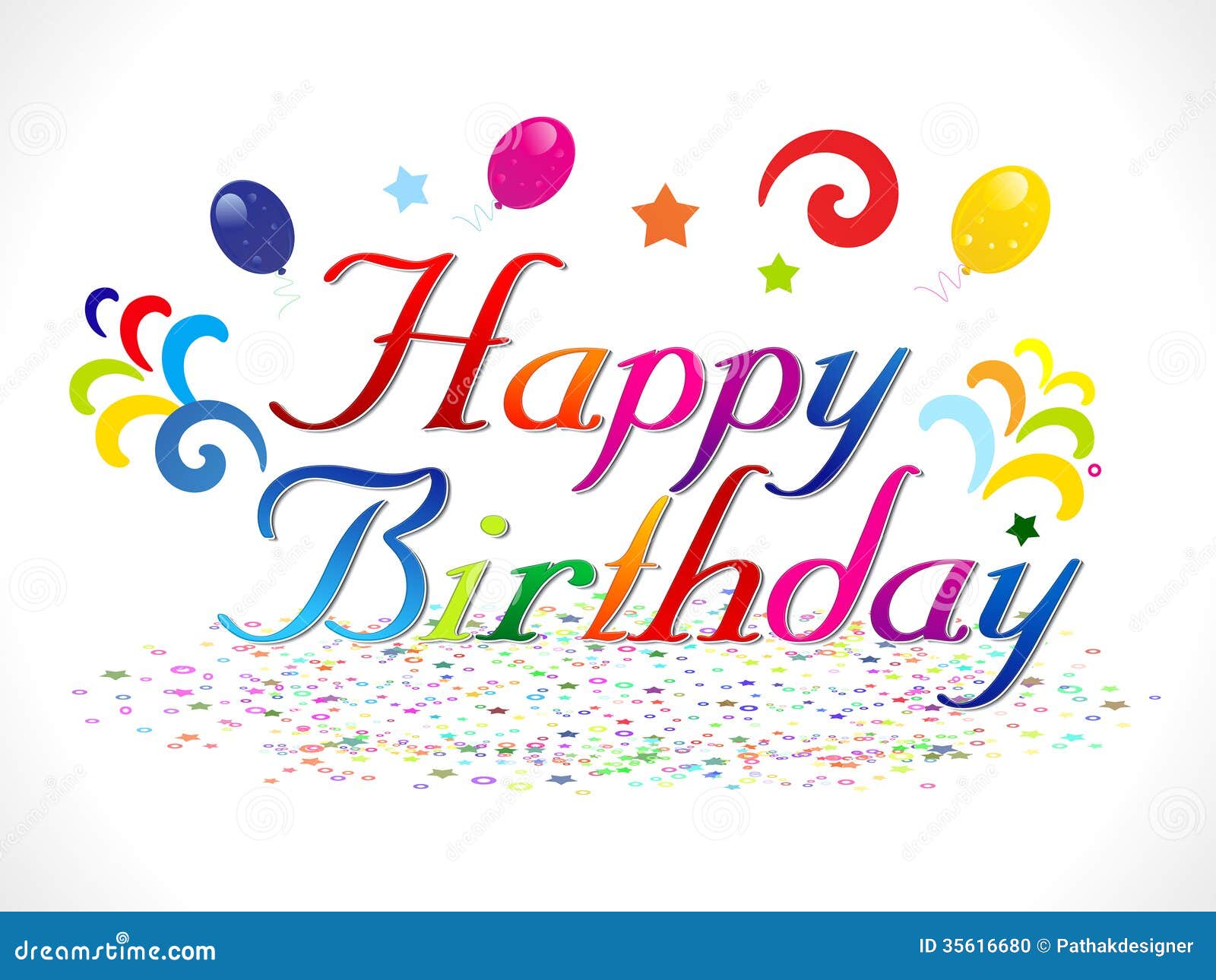 Abstract Happy Birthday Background Vector Illustration | CartoonDealer ...