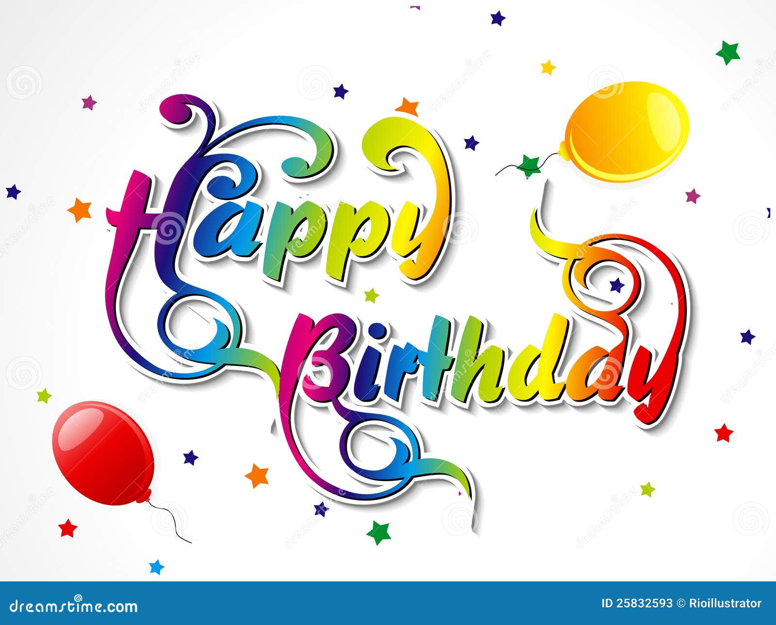 Abstract Happy Birthday Card Stock Photos - Image: 25832593
