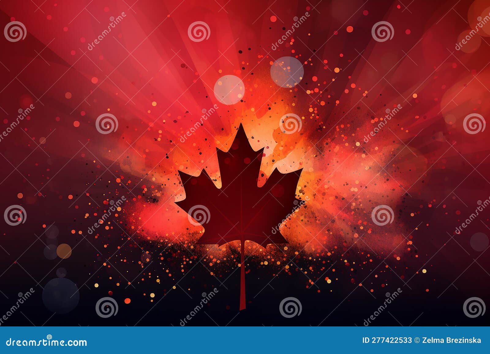 Abstract Happy Canada Day Conceptual Background. Generative AI Stock ...