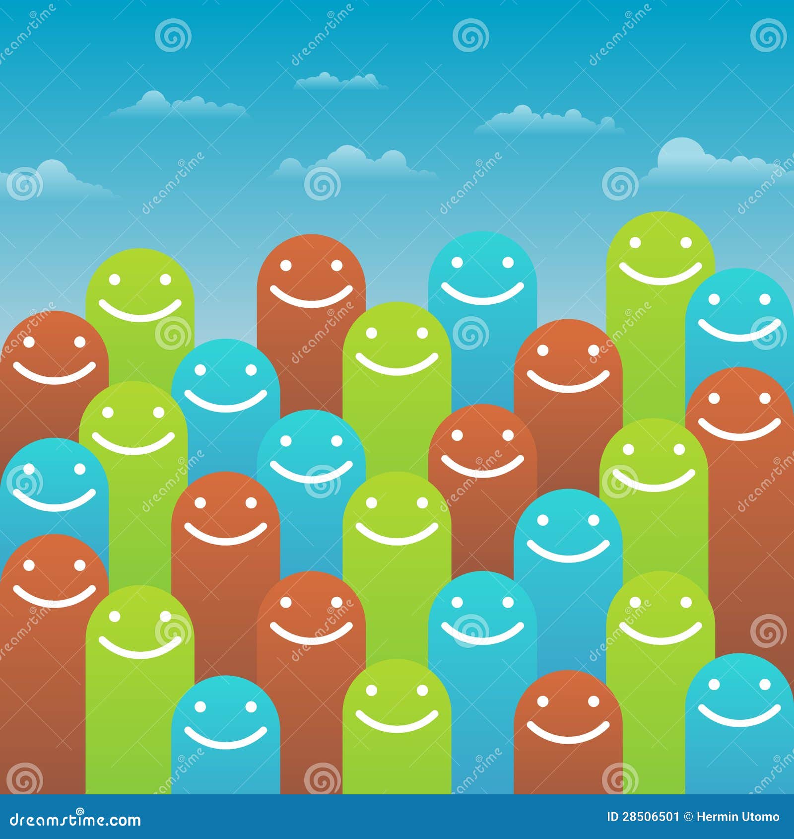 Abstract Happy Faces stock vector. Illustration of backdrop - 28506501