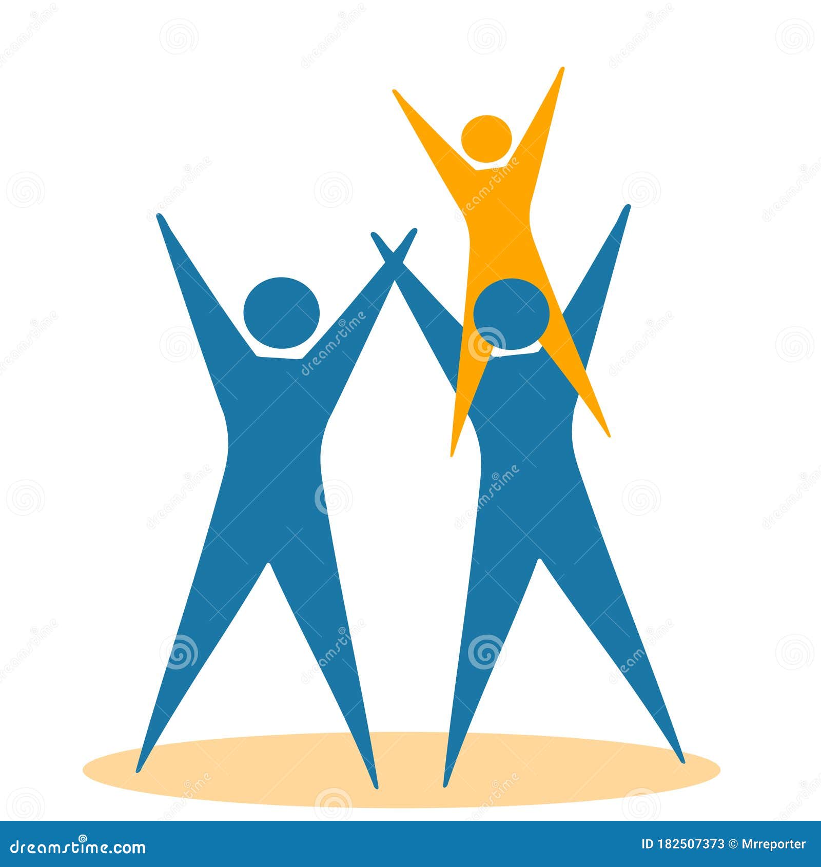 Abstract happy family stock vector. Illustration of golden - 182507373