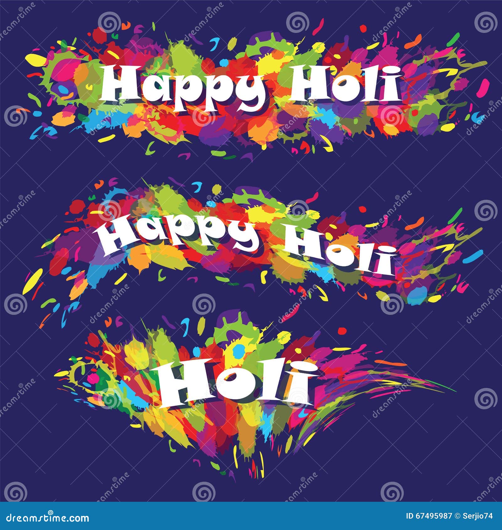 Abstract for Happy Holi Colourful Background. Stock Vector ...
