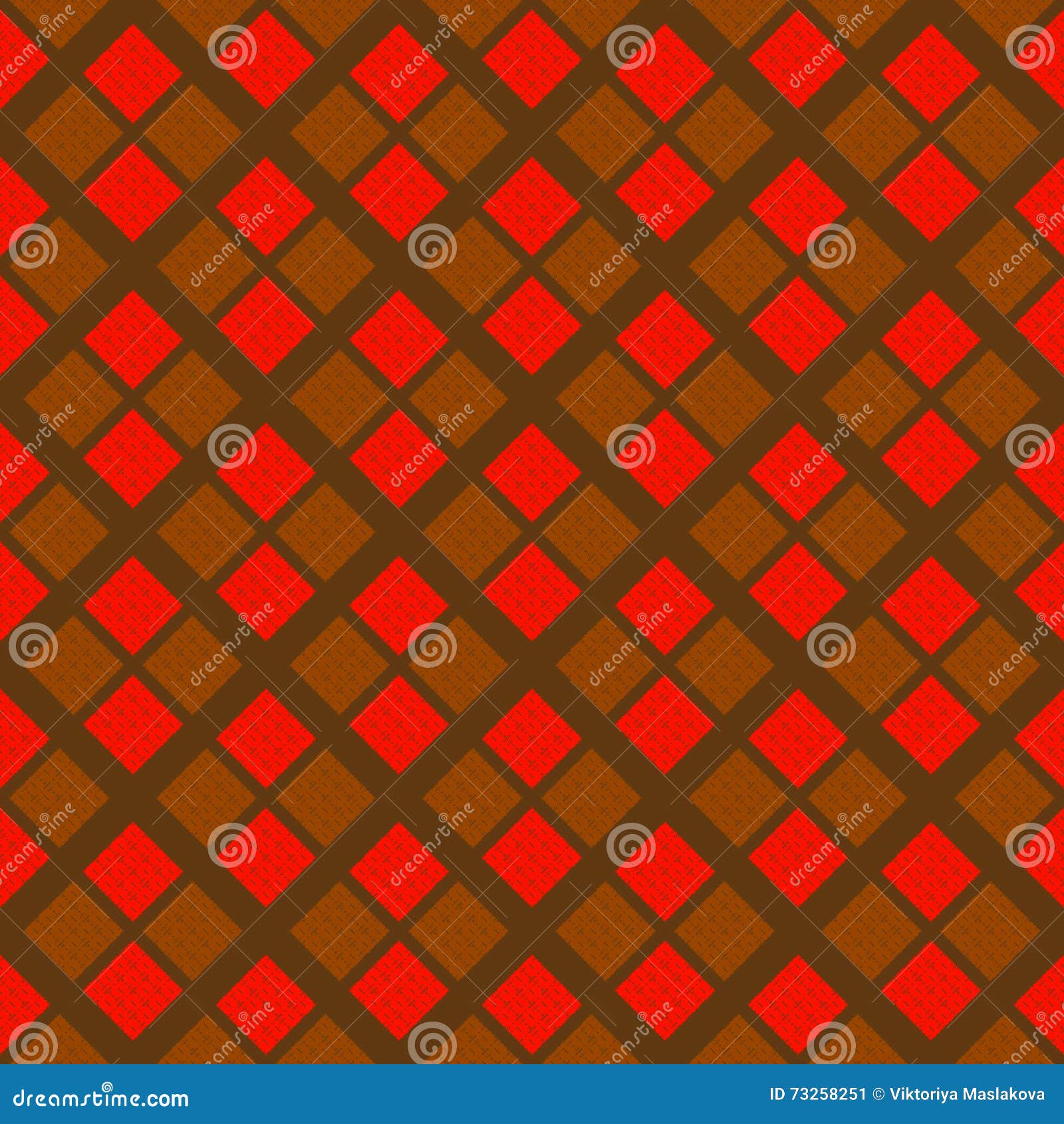 Abstract Hard Geometric Seamless Pattern in Red and Brown Colors Stock ...