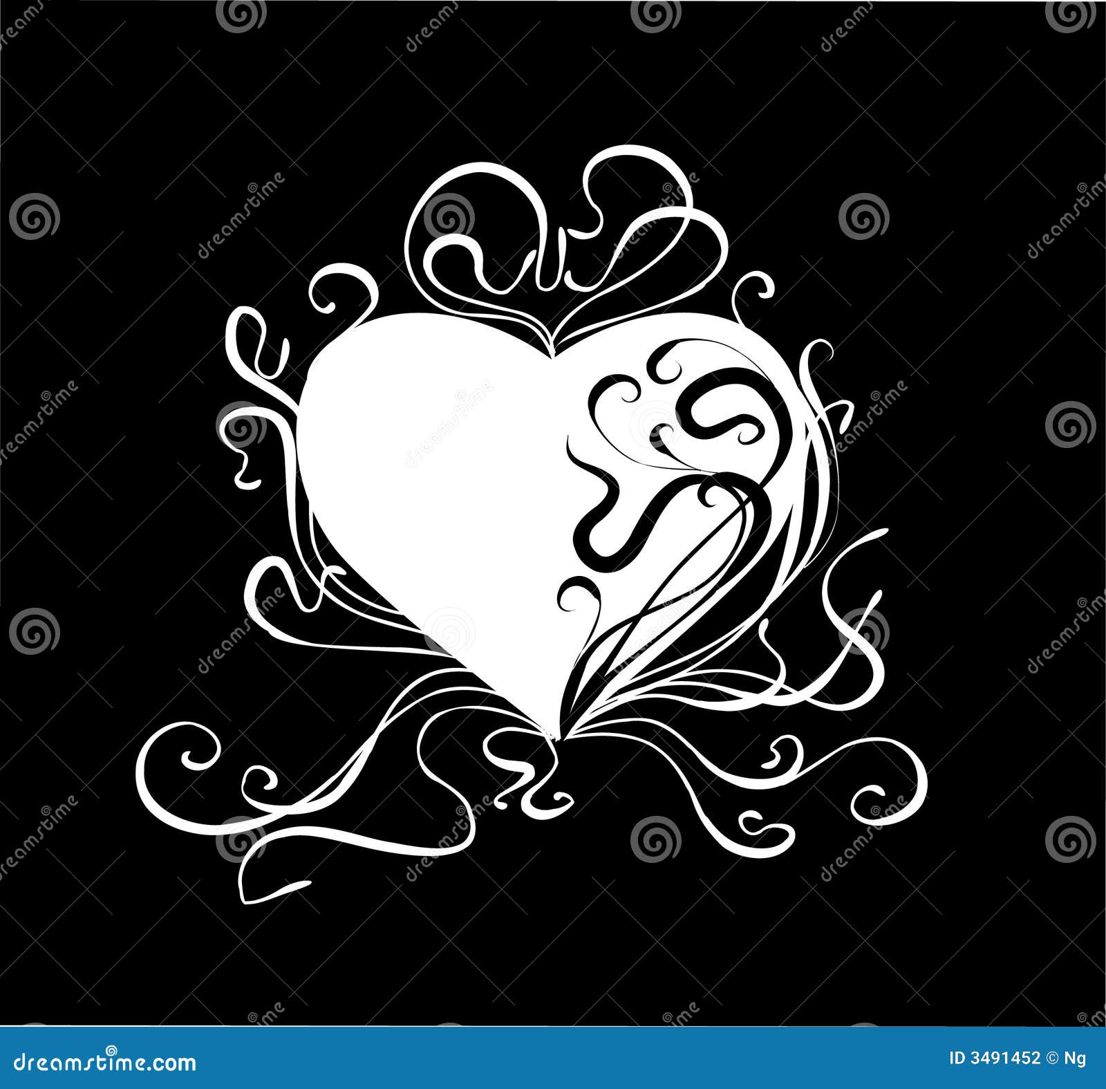 Abstract hart stock illustratie. Illustration of decoratief - 3491452
