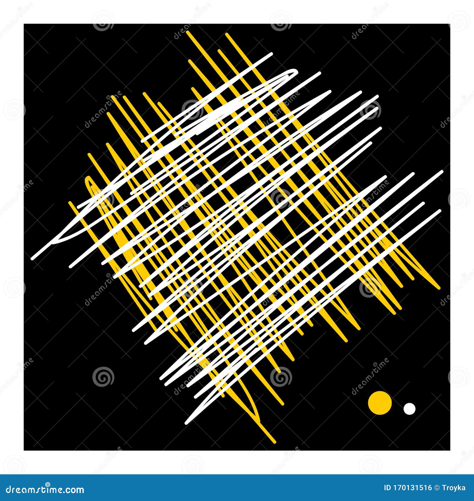 Abstract Hatching Lines and Dots Design Stock Vector - Illustration of ...