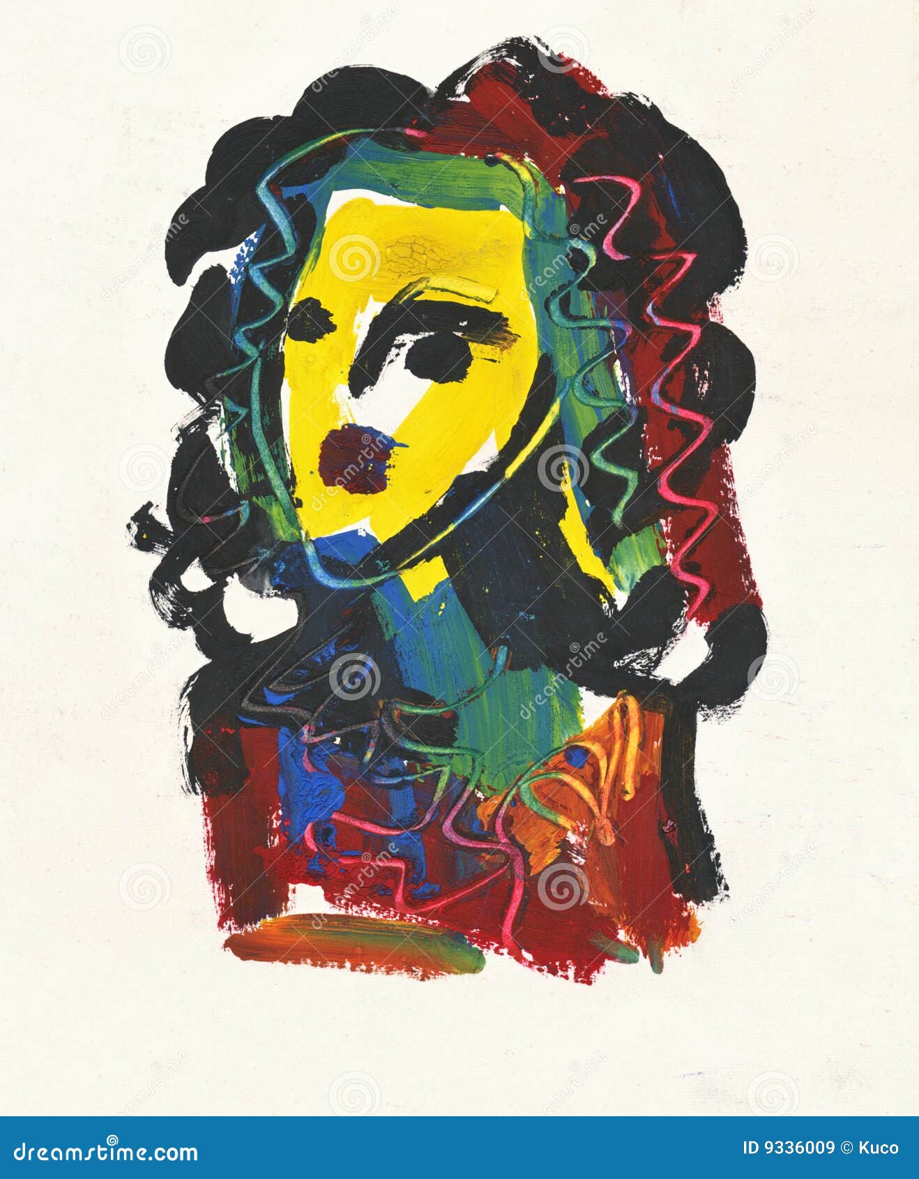 Abstract head stock illustration. Illustration of atelier - 9336009