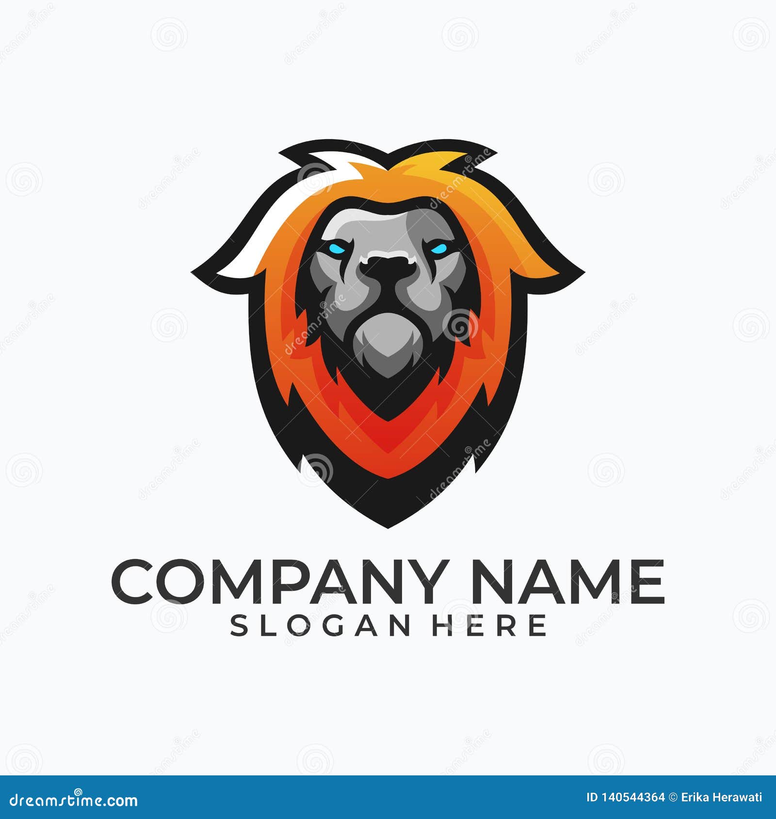 Abstract Head Lion Concept Illustration Vector Template Stock Vector ...