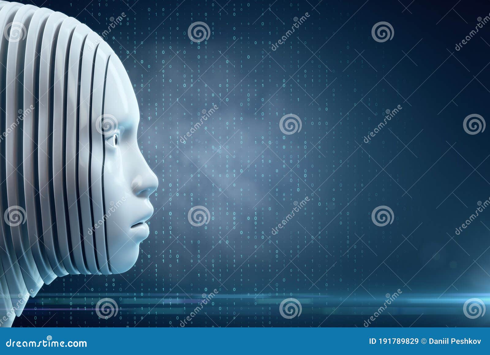 Abstract Head Outline Interface Stock Illustration - Illustration of ...