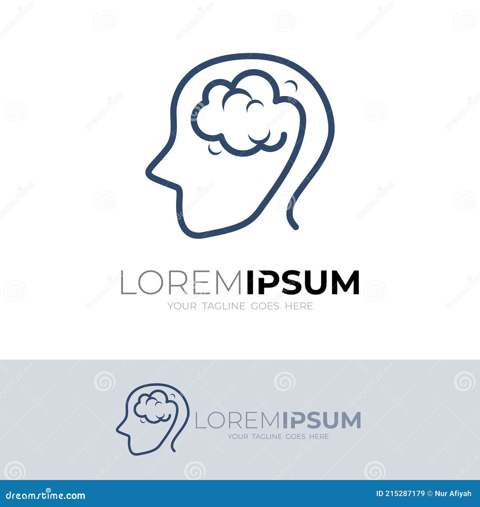 Abstract Head People Logo with Brain Design Colorful Stock Vector ...