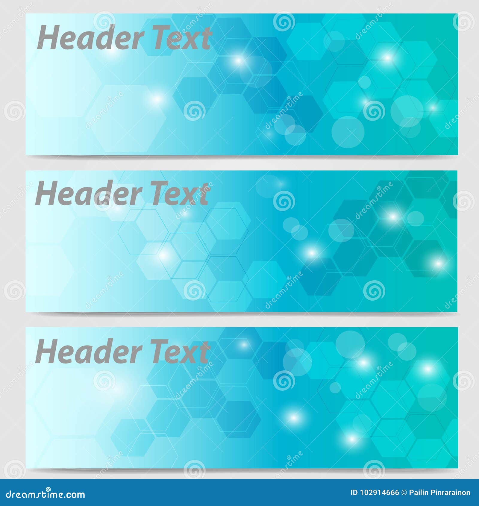 Abstract Header Banner in Blue Color Stock Illustration - Illustration ...