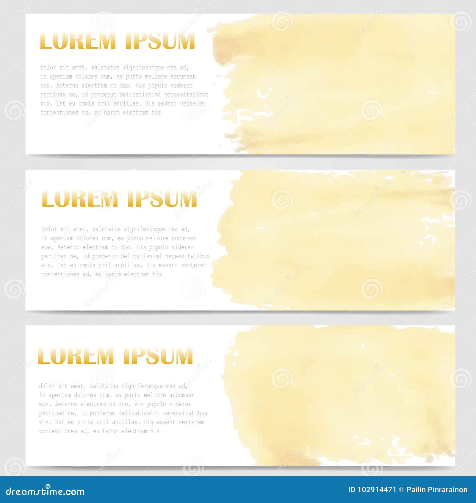 Abstract Header Banner Design in Yellow Stock Illustration ...