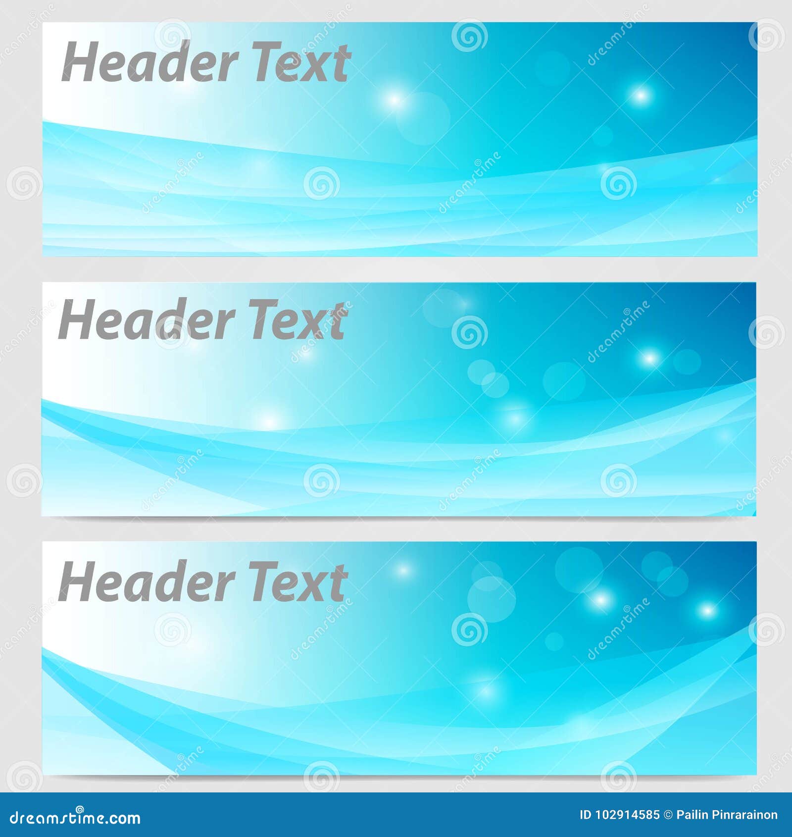 Abstract Header Banner Wave in Blue and White Color Geometric Stock ...