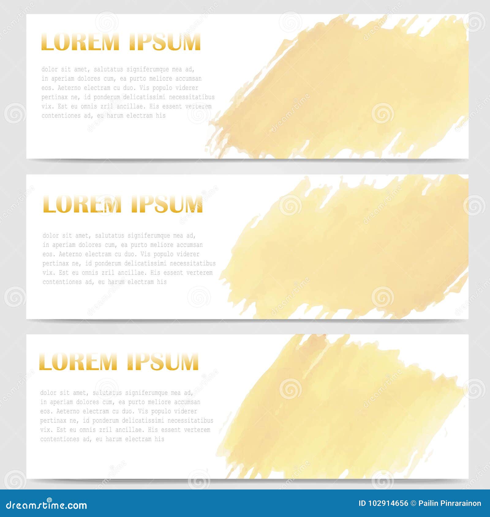 Abstract Header Banner in Yellow Design Vector Stock Vector ...