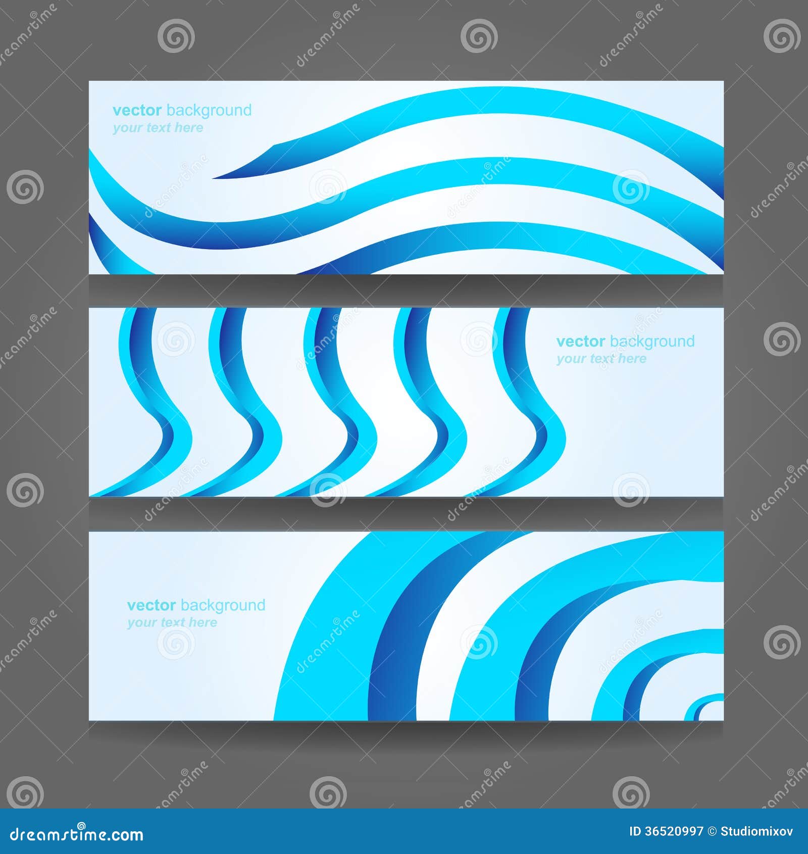 Abstract Header Blue Wave Vector Design Stock Vector - Illustration of ...