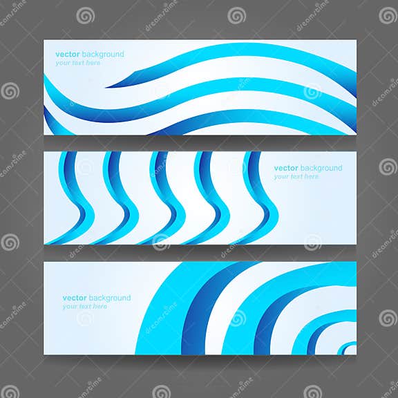 Abstract Header Blue Wave Vector Design Stock Vector - Illustration of ...