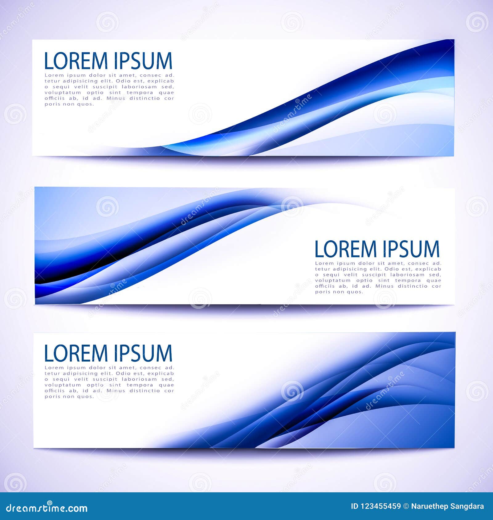 Abstract Header Blue Wave White Design Stock Illustration ...