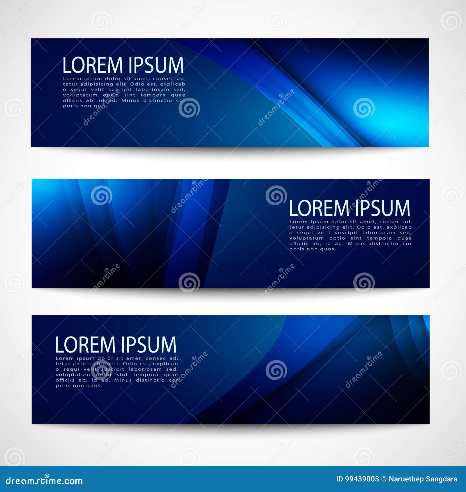Abstract Header Dark Blue Wave Black Background Vector Design Stock ...