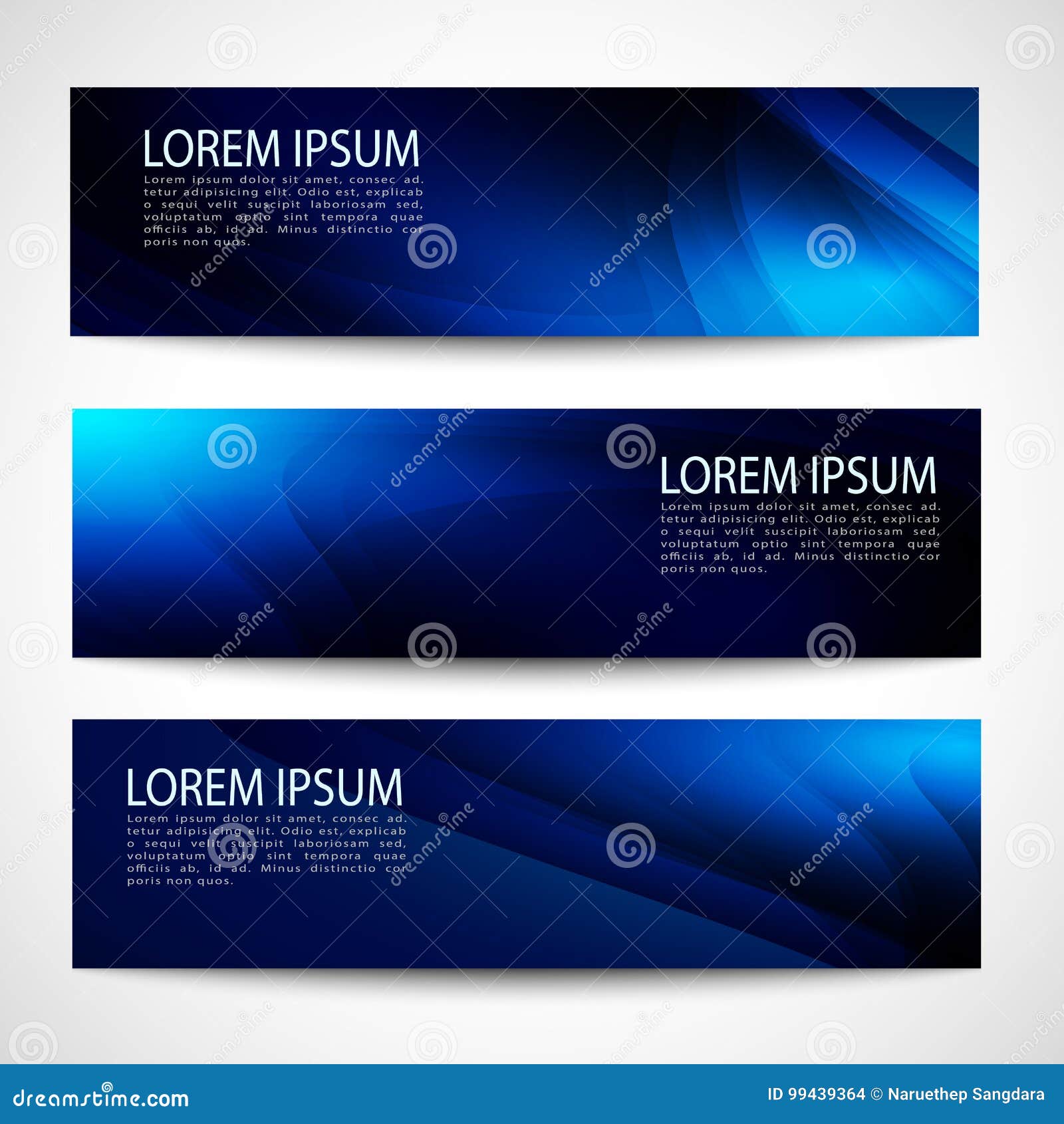 Abstract Header Dark Blue Wave Black Background Vector Design Stock ...