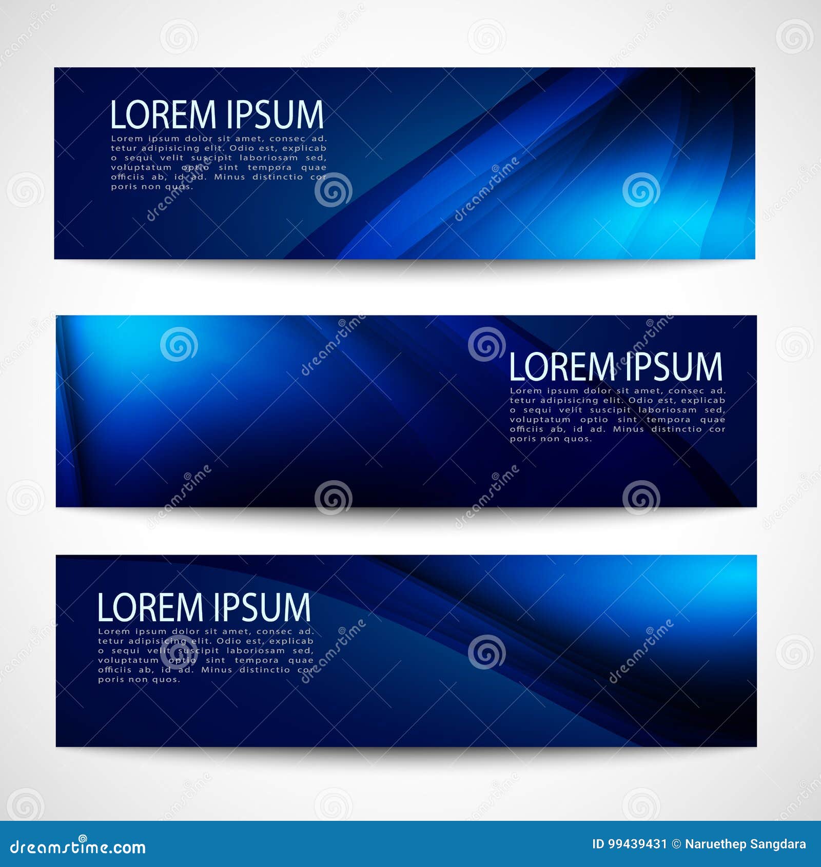 Abstract Header Dark Blue Wave Black Background Vector Design Stock ...
