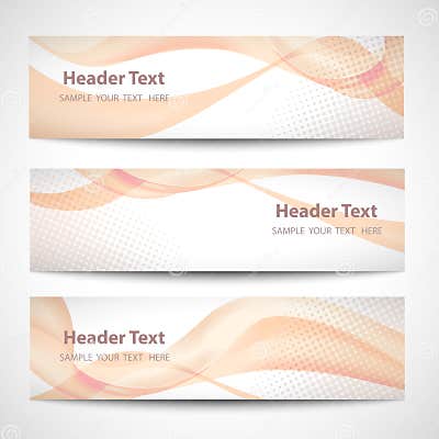 Abstract Header Orange Wave White Vector Design Stock Vector ...