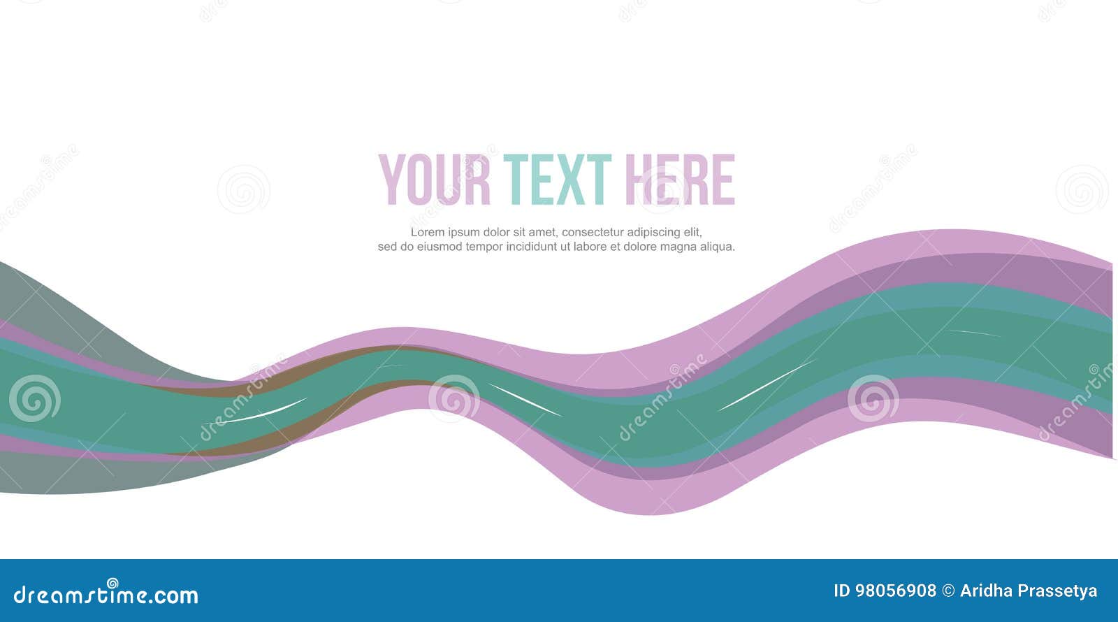 Abstract Header Wave Design Collection Style Stock Vector ...