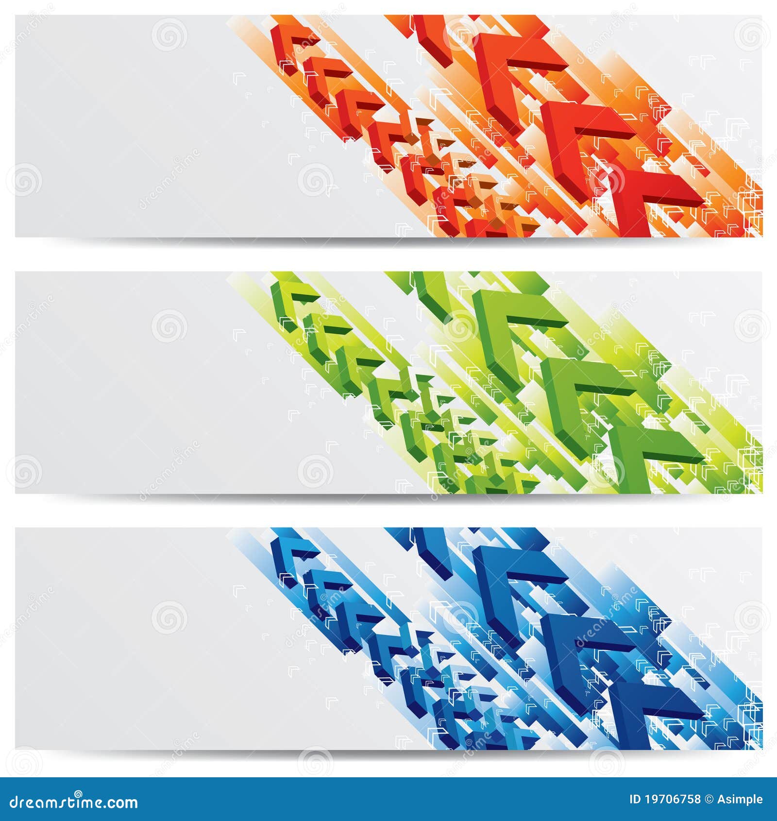 Abstract headers stock vector. Illustration of label - 19706758